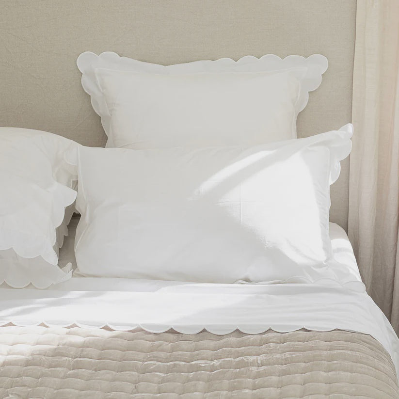 HerShed - Scalloped Edge 400TC Cotton Sheet Set- Mondopiero