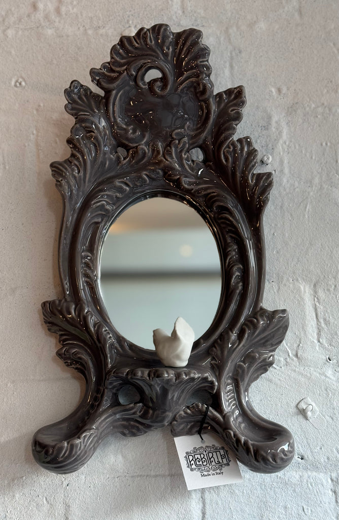 Small Baroque Ceramic Framed Mirrors, 32 x 22cm - Mondopiero