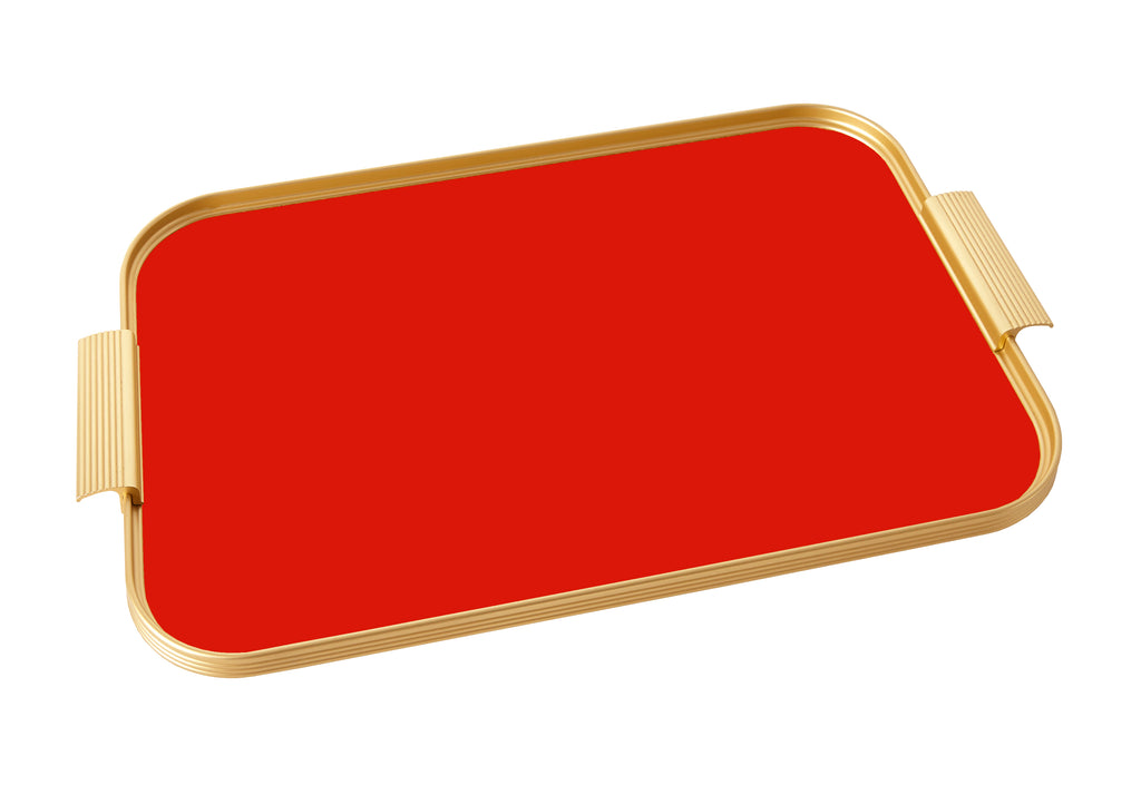 Kaymet London Ltd - Ribbed Smooth Tray - Gold, 510x330mm - Mondopiero