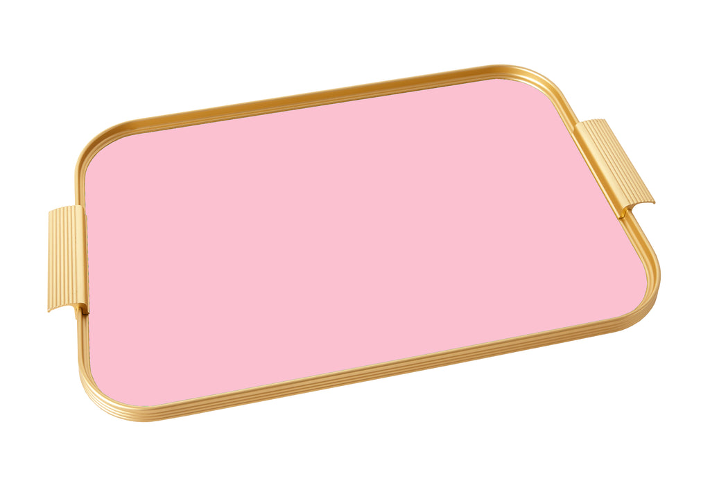 Kaymet London Ltd - Ribbed Smooth Tray - Gold, 510x330mm - Mondopiero