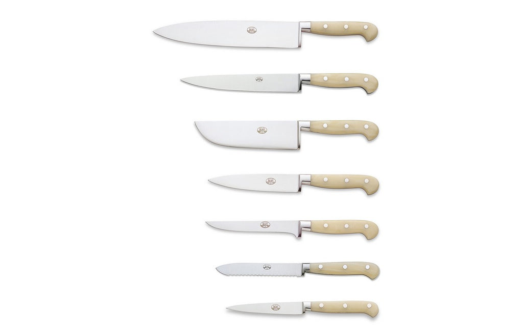 Coltellerie Berti - 7 piece kitchen knife wall set - Mondopiero