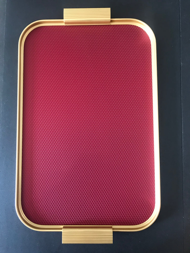 Kaymet - Ribbed Diamond Tray- Gold, 460 x 300mm -Mondopiero, Melbourne