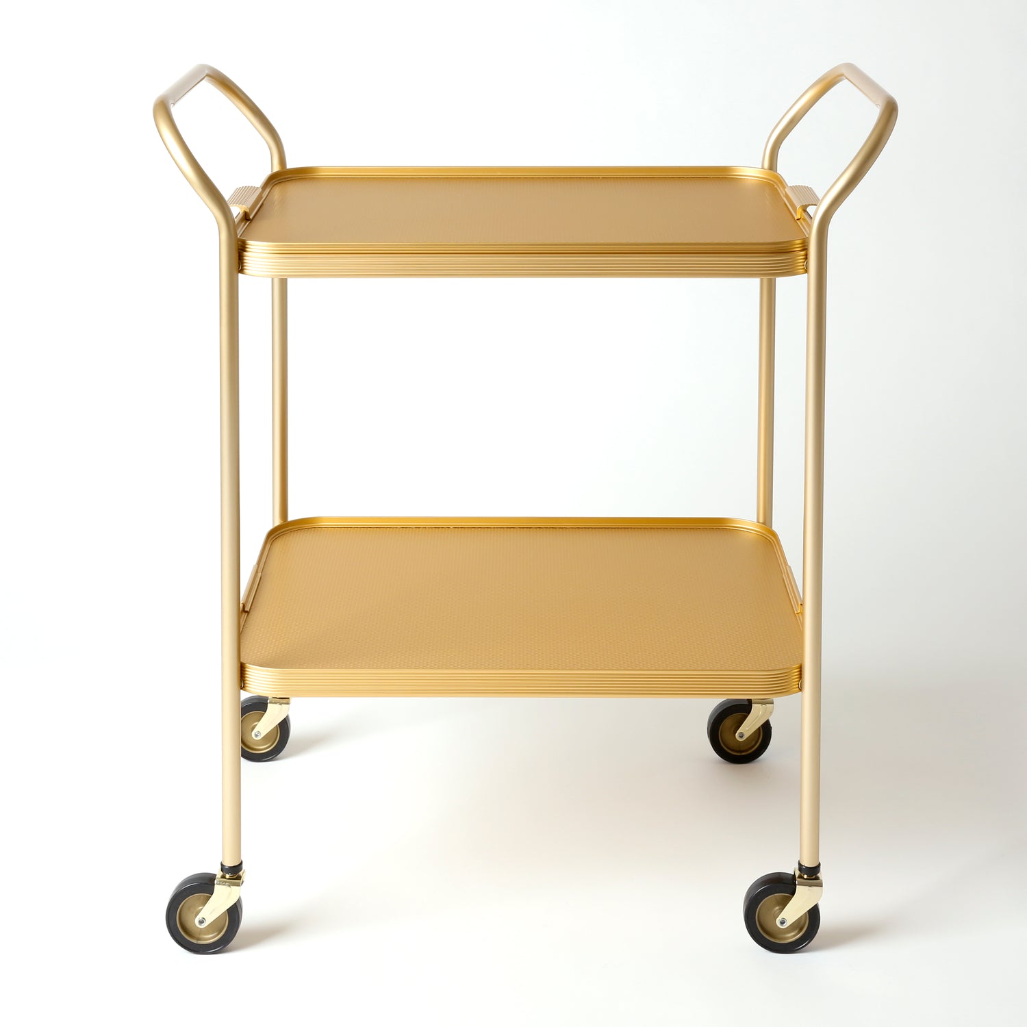 Kaymet London Ltd- 2Tier Ribbed Trolley with Removable Tray -Mondopiero